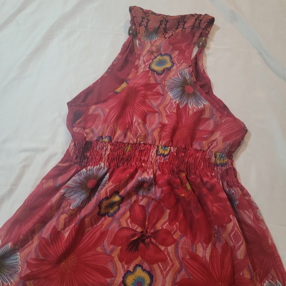 Pinky | Dresses | Pinky Dress Woman Large Red Floral | Poshmark